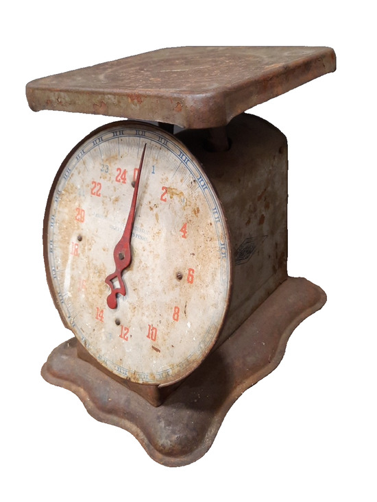 Accents | Vintage Kitchen Scale Americana 193s Red Dial Farmhouse Metal ...